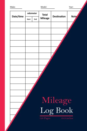 Mileage Log Book: Mileage Log Book For Taxes, Mileage Log Book for Car ...