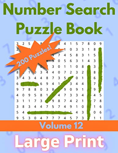 Number Search Puzzle Book Large Print 200 Puzzles: | Great for Adults ...