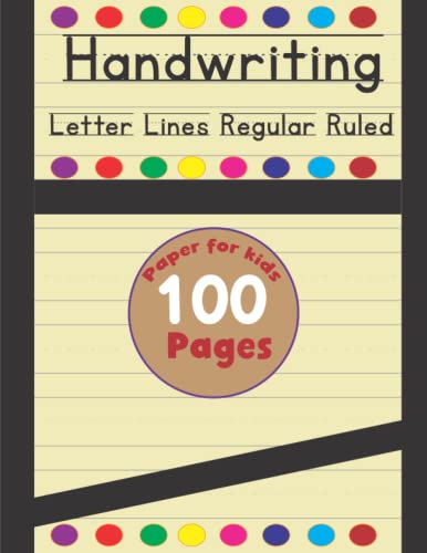 Letter Lines Regular Ruled Handwriting Paper for kids: Visual ...
