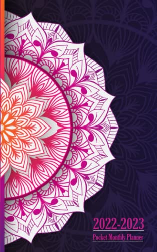 2022-2023 Pocket Monthly Planner: Mandala on watercolor Cover | Monthly ...