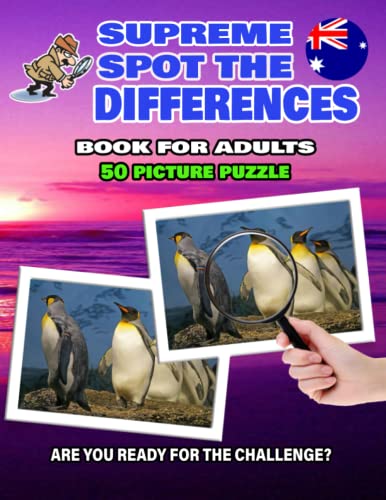 Supreme Spot the Difference Book for Adults : 50 Picture Puzzles: Spot ...