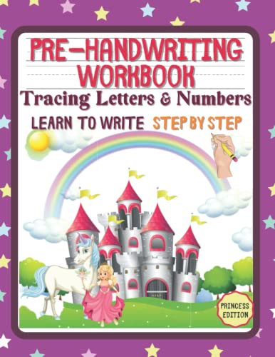 Pre-Handwriting Workbook Tracing Letters And Numbers: Learn To Write ...