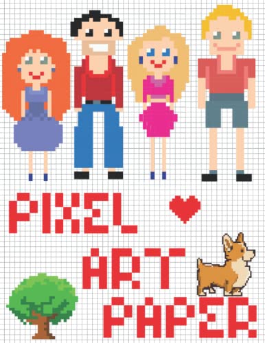 Pixel Art Paper Artists Sketch Book Pixel Art Grid For Pixel Artists Design Your Own Pixel 