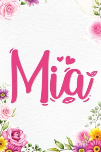 Mia: Personalized Name Journal Mia Custom Name Gift for girls , women ...