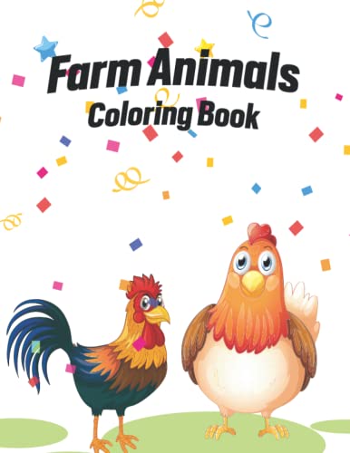 Farm Animals Coloring Book: A Cute Farm Animal Coloring Book for Kids ...
