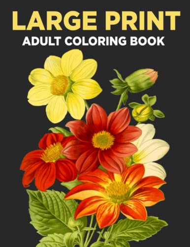 Large Print Adult Coloring Book: An Easy and Simple Coloring Book for ...