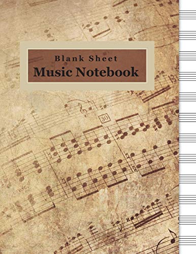 Music Blank Sheet Notebook: Standard Manuscript Paper, Notebook for ...