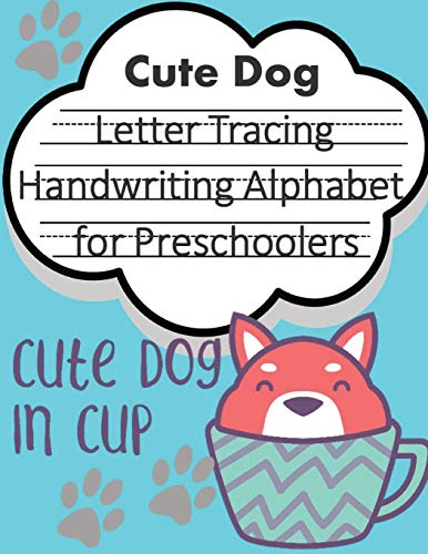 Cute Dog in CUP Letter Tracing Book Handwriting Alphabet for ...