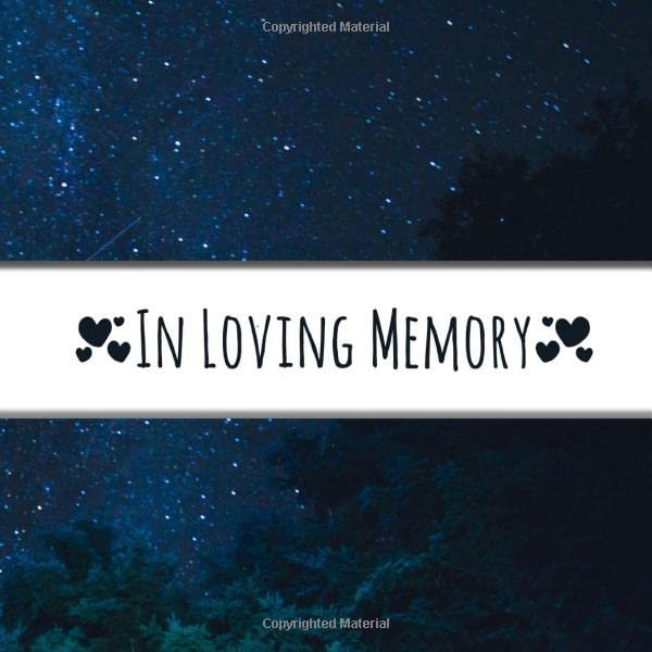 In Loving Memory: 8.25" x 8.25" Celebration Of Life Funeral Guest Book ...