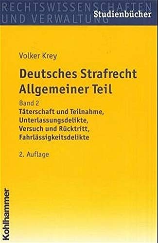Deutsches Strafrecht. Allgemeiner Teil 2 by Volker Krey | Goodreads
