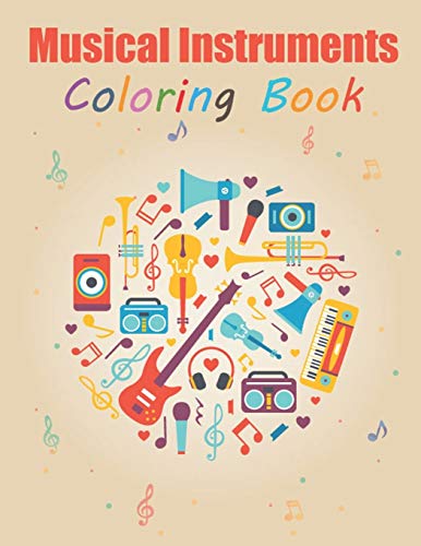 Musical Instruments Coloring Book: Musical Instruments A-Z by Hl ...
