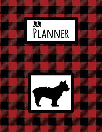2020 Planner: Yorkie Red and Black Buffalo Plaid Dated Daily, Weekly ...