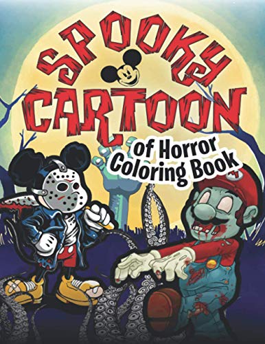 Spooky Cartoon of Horror Coloring Book: Horror Coloring Book of Your ...