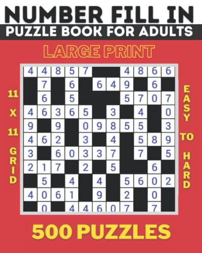 Number Fill in Puzzle Books For Adults: All Number Fill it in Puzzle ...