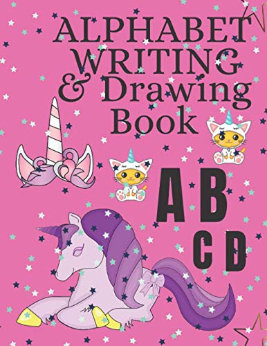 Alphabet Writing & Drawing Book: 131 Pages Blank & White Drawing ...