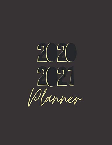 2020-2021 PLANNER GOLDEN BLACK: Daily and yearly planner notebook 2020 ...