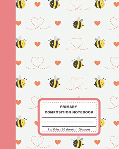 Primary Composition Notebook: Love and Bees Book for Kids, Boys and ...