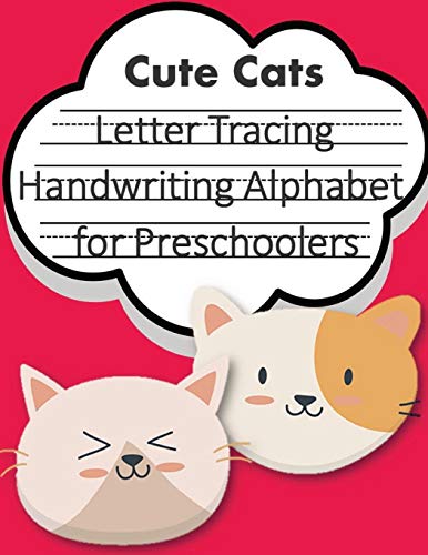 Letter Tracing Book Handwriting Alphabet for Preschoolers Cute Cats ...