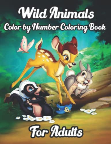 Wild Animals Color by Number Coloring Book for Adults: Color By Number ...