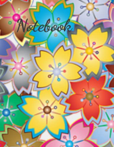 Colorful Floral Patterns with Notebook Header: Composition notebook ...