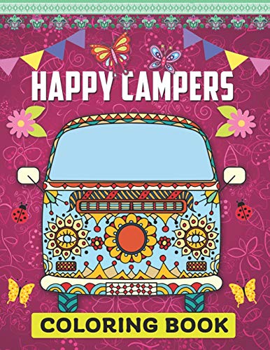 Happy camper coloring book: happy camper adult coloring book by Cmpr ...