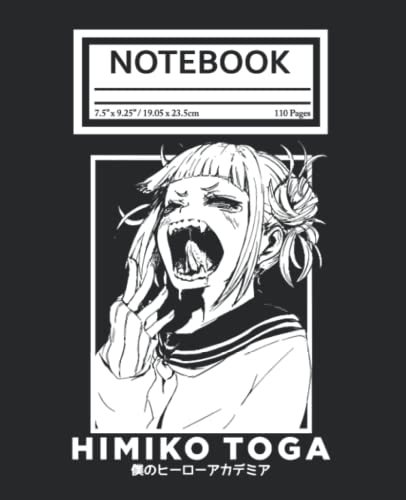 Notebook: Boku No My Hero Academia MHA Anime Manga Himiko Toga Yawn 110 ...