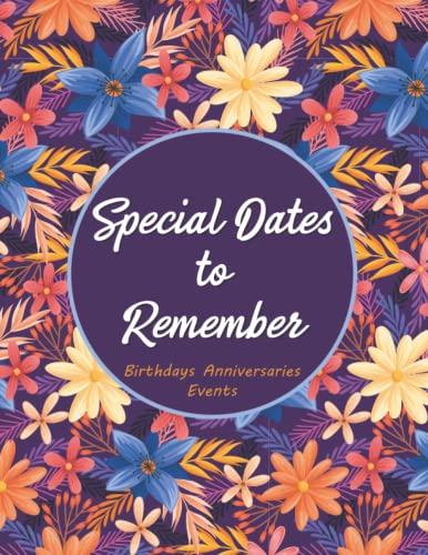 Special Dates to Remember Birthdays Anniversaries Events: Important ...