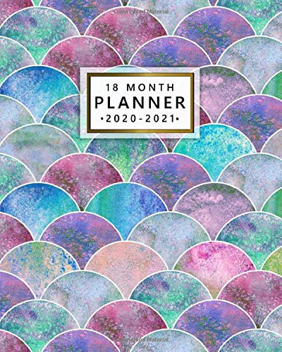 2020-2021 18 Month Planner: Mermaid Scales 18 Month Organizer with ...