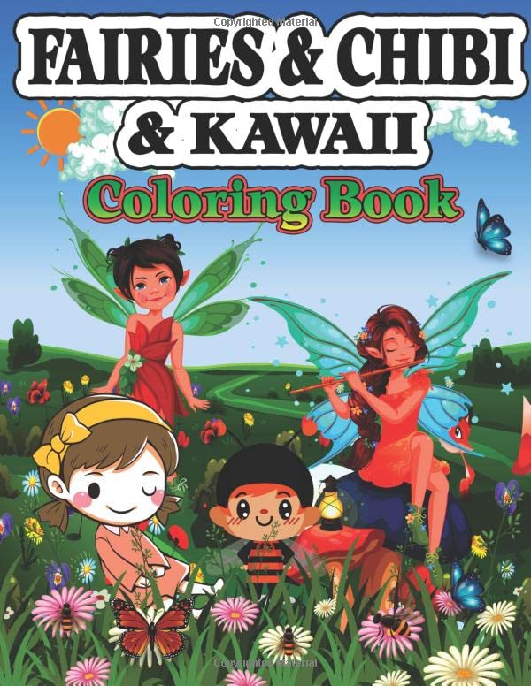 Fairies & Chibi & Kawaii Coloring Book: A Fairies & Chibi & Kawaii Fun ...