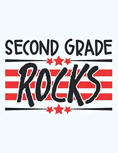 Second Grade Rocks: Primary Composition Half Page Lined Notebook ...