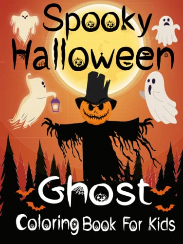 Spooky Halloween Ghost Coloring Book For Kids: Spooky Cute coloring ...