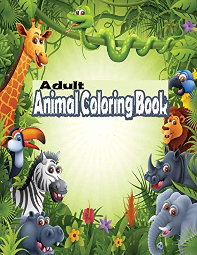 Adult Animal Coloring Book: Stress Relieving Designs Animals-Elephants ...