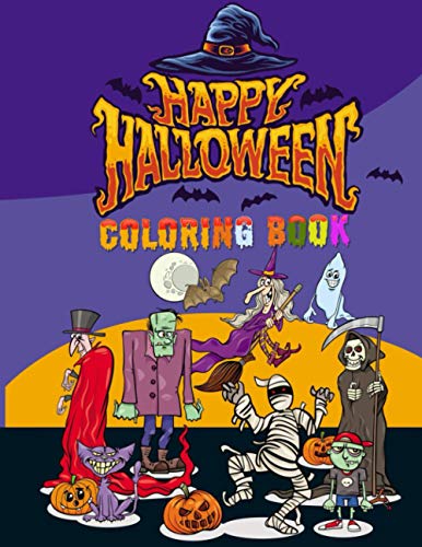 Halloween Coloring Book: A Creative Adult and kids Coloring Book Creepy ...