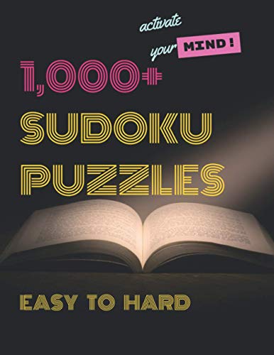 1,000+ Sudoku Puzzles Easy to Hard: Sudoku puzzle book for adults by ...