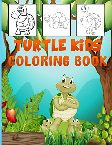 Turtle Kids Coloring Book: Turtle Girls Coloring Book. Turtle Coloring ...