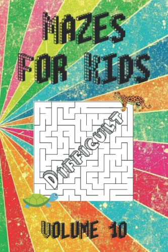 Difficult Mazes For Kids: 100 Large Print Mazes For All Ages.: Volume ...