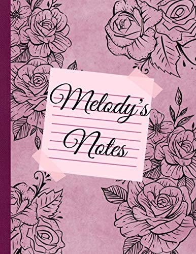 Melody’s Notes: Custom Name Personalized Journal with Roses. Old Pink ...
