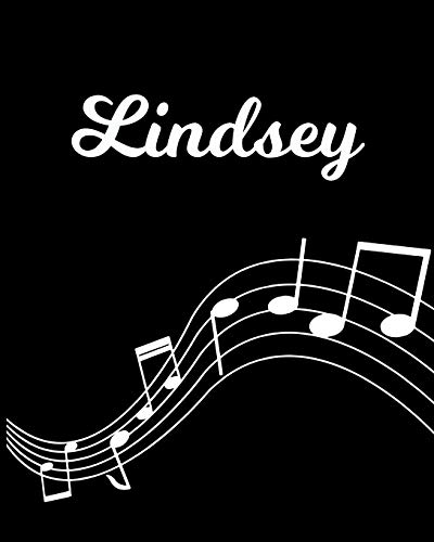 Lindsey: Sheet Music Note Manuscript Notebook Paper | Personalized ...