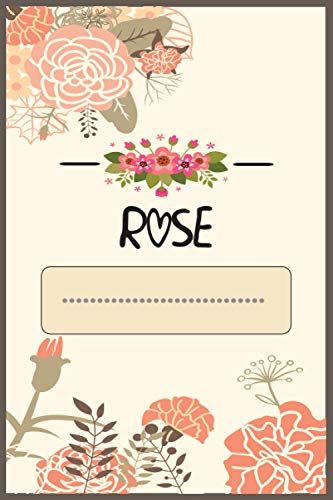 Rose Journal: Personalized name journal for Women/Girls, personalized ...