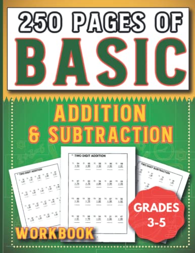Basic Addition and Subtraction Workbook: 5000 Double Digit Addition and ...