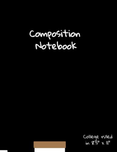 Animated black chalkboard: Composition notebook college ruled: 110 ...
