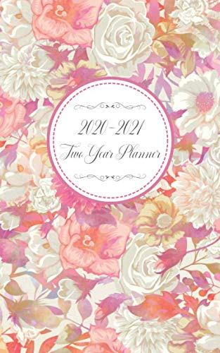 Two Year Planner 2020-2021: Floral Design | 2 Year Pocket Planner ...
