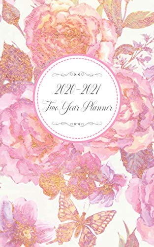 Two Year Planner 2020-2021: Floral and Butterfly Design | 2 Year Pocket ...