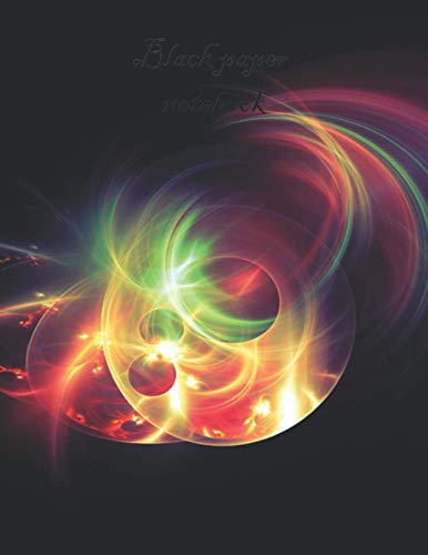 black paper notebook: 120 pages 8.5" x 11" lined notebook journal vol ...