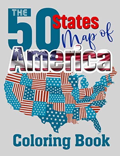 The 50 States Map of America Coloring Book: Fifty state maps with ...