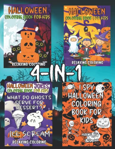 The Big Halloween Coloring Activity Book For Kids Collection: Including ...