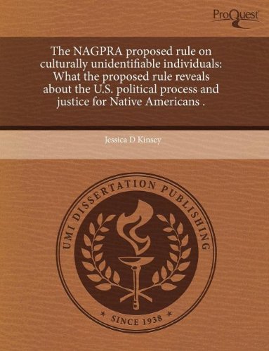The NAGPRA proposed rule on culturally unidentifiable individuals: What ...