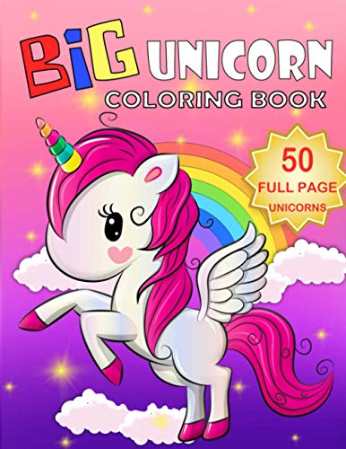 The big unicorn book: Jumbo Unicorn Coloring Book 50 pages, size 8.5x11 ...