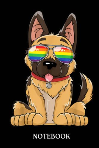 German Shepherd Gay Pride Flag Sunglasses Lgbt Puppy: Notebook for LGBT ...