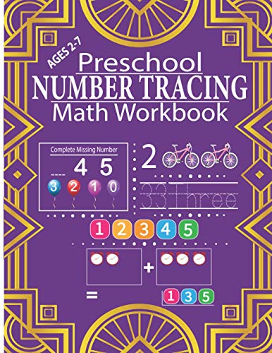 Preschool Number Tracing Math Workbook: Workbook For Tracing Numbers ...
